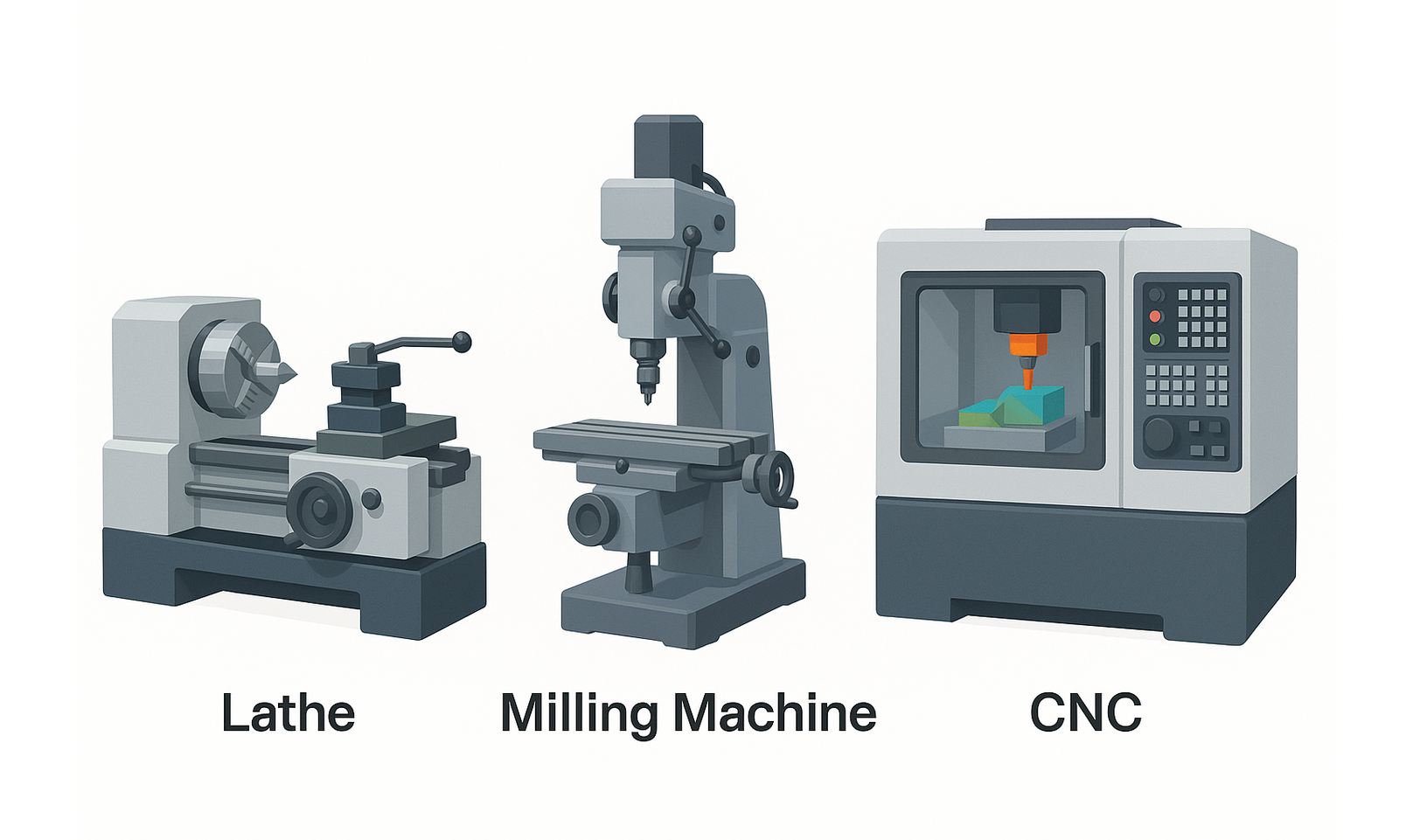 Lathes vs Milling Machines vs CNC ｜ Functions, Strengths, and ...