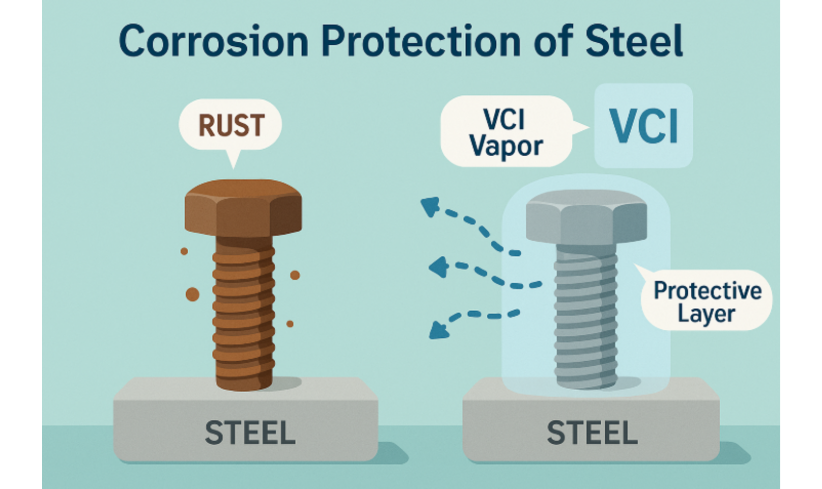 การป้องกันสนิมเหล็กด้วยสาร VCI ｜ เทคโนโลยีระเหยปกป้องครบทุกจุด | DAIWA ...